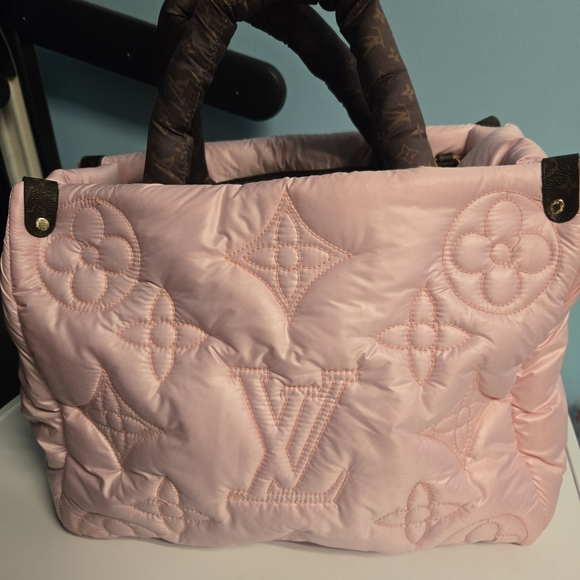 Bags | Pink Quilted Designer Tote Bag | Poshmark
